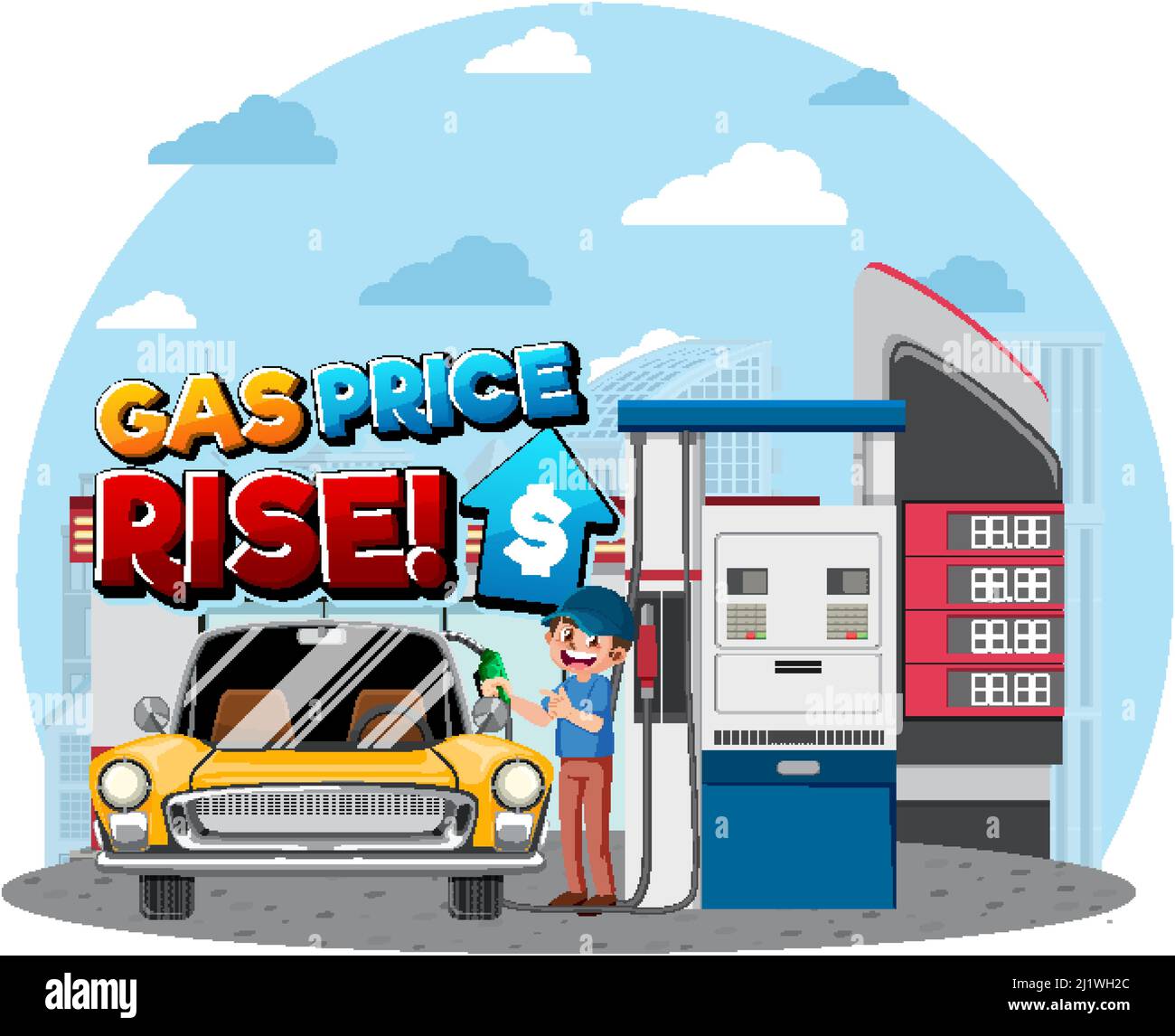 Rise of gasoline prices Cut Out Stock Images & Pictures - Alamy