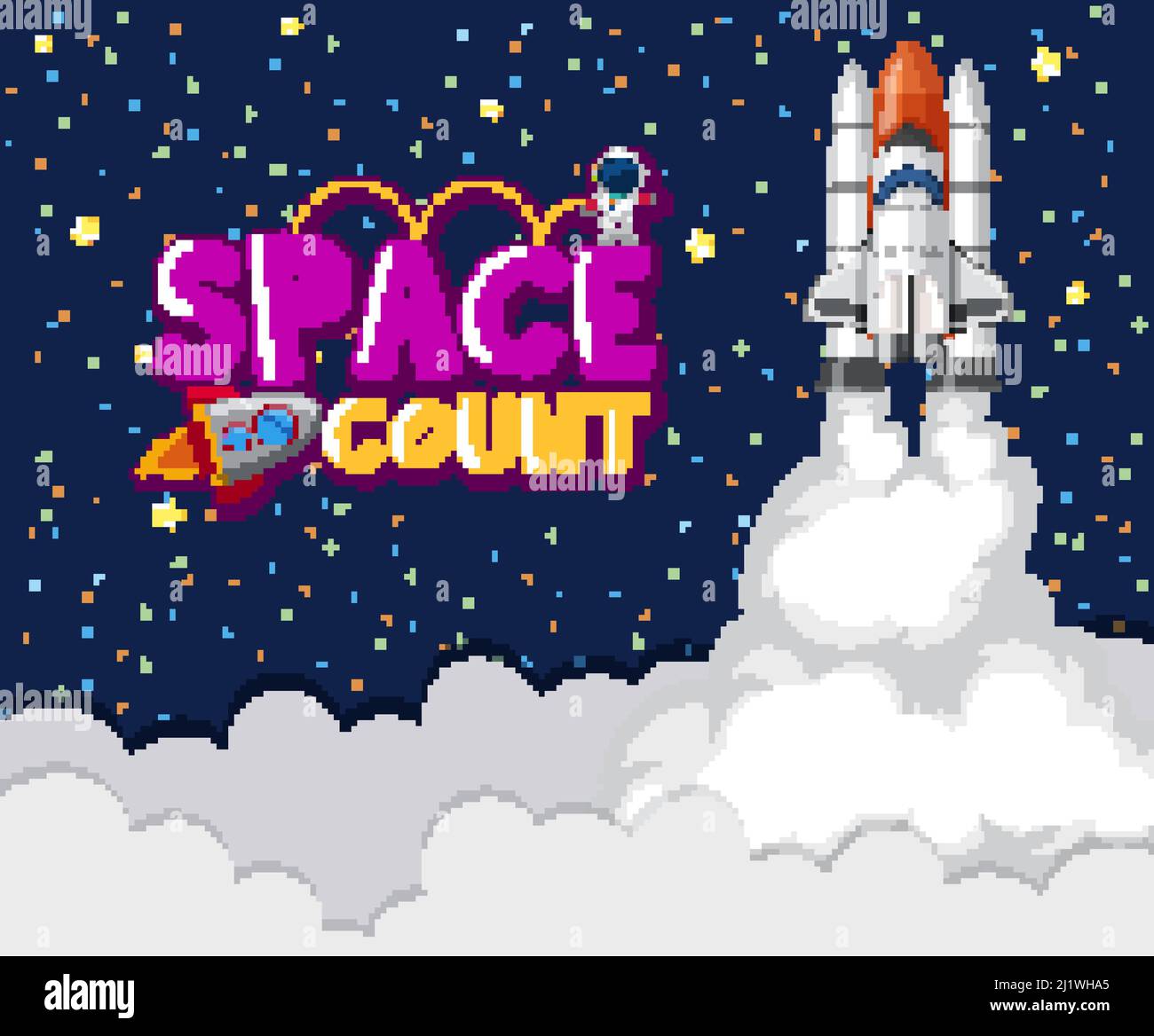 Space element in space background illustration Stock Vector Image & Art ...
