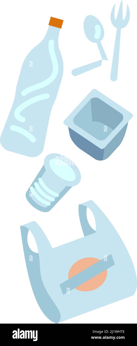 Plastic trash recycling icon. Package waste garbage Stock Vector Image ...