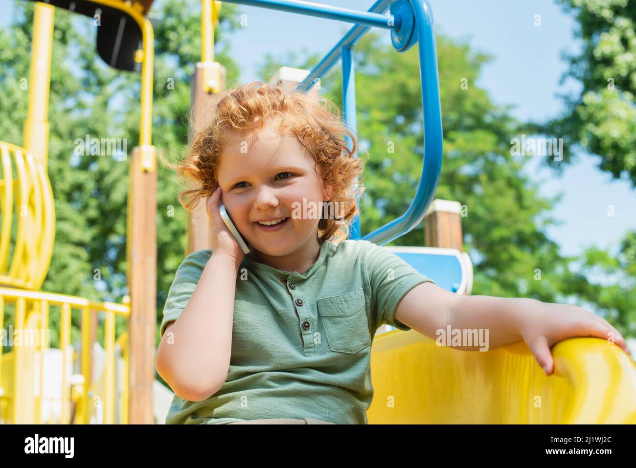 Boy calling hi-res stock photography and images - Alamy