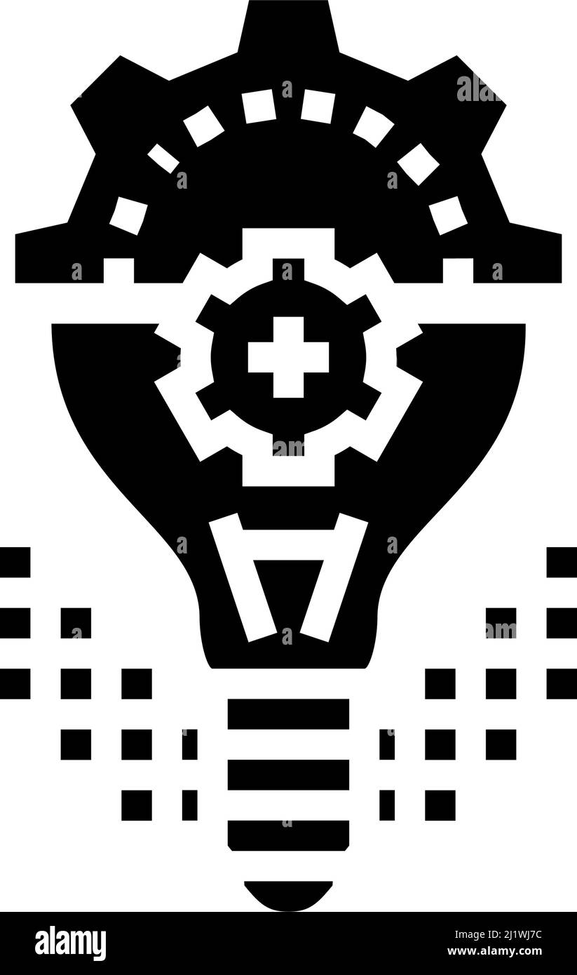 innovation light bulb glyph icon vector illustration Stock Vector Image ...