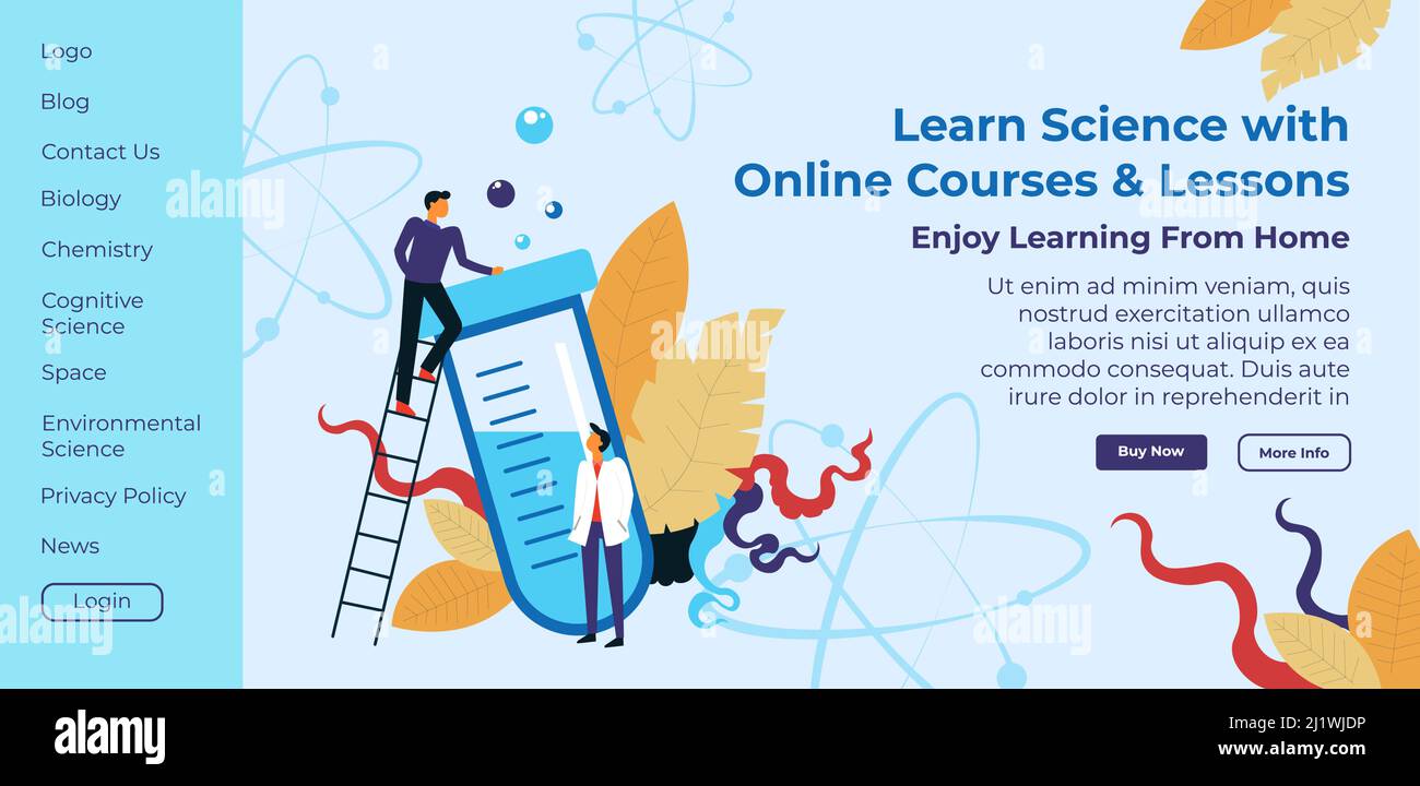 Learn science with online courses and lessons Stock Vector Image & Art ...