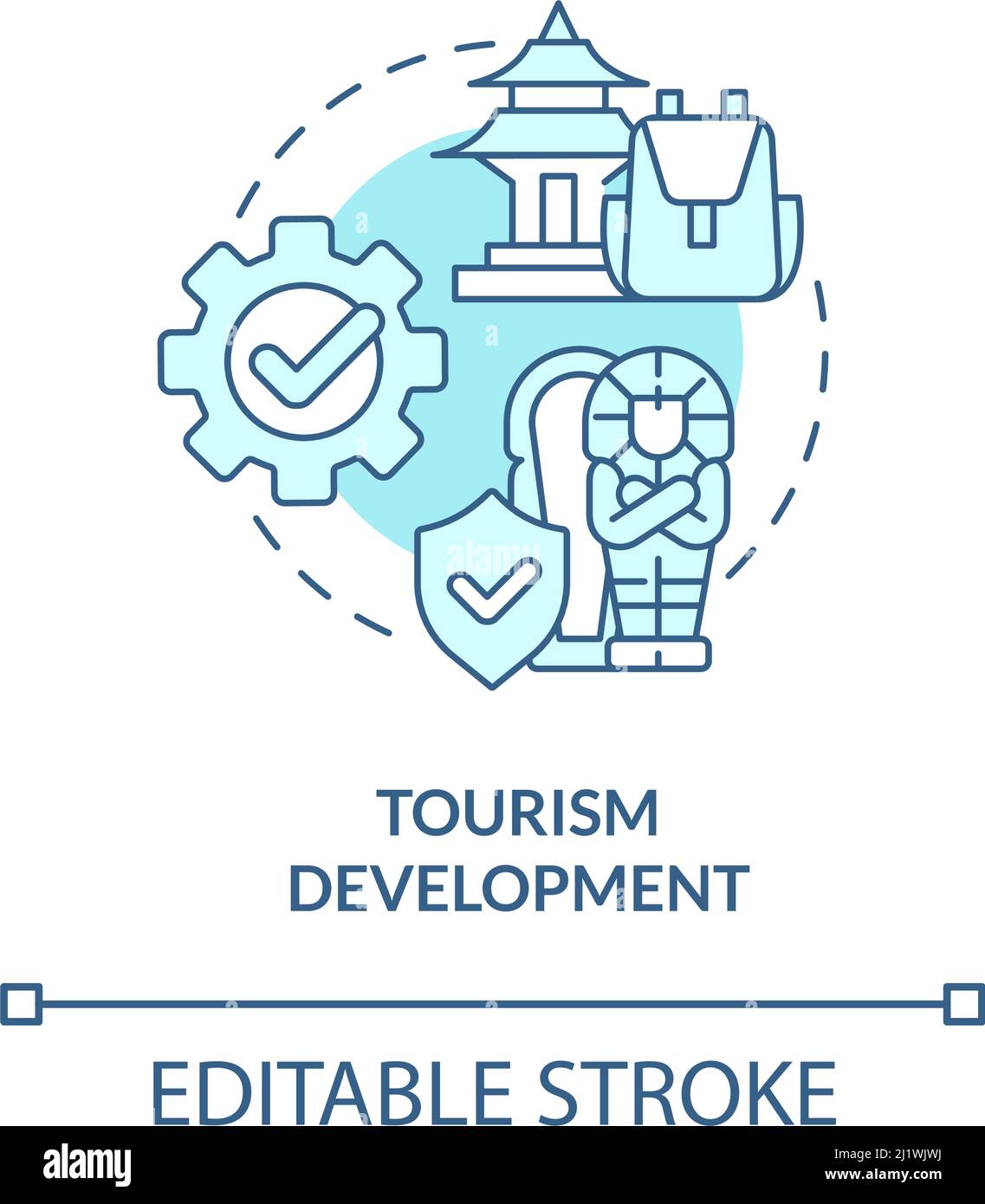 Tourism development turquoise concept icon Stock Vector Image & Art - Alamy