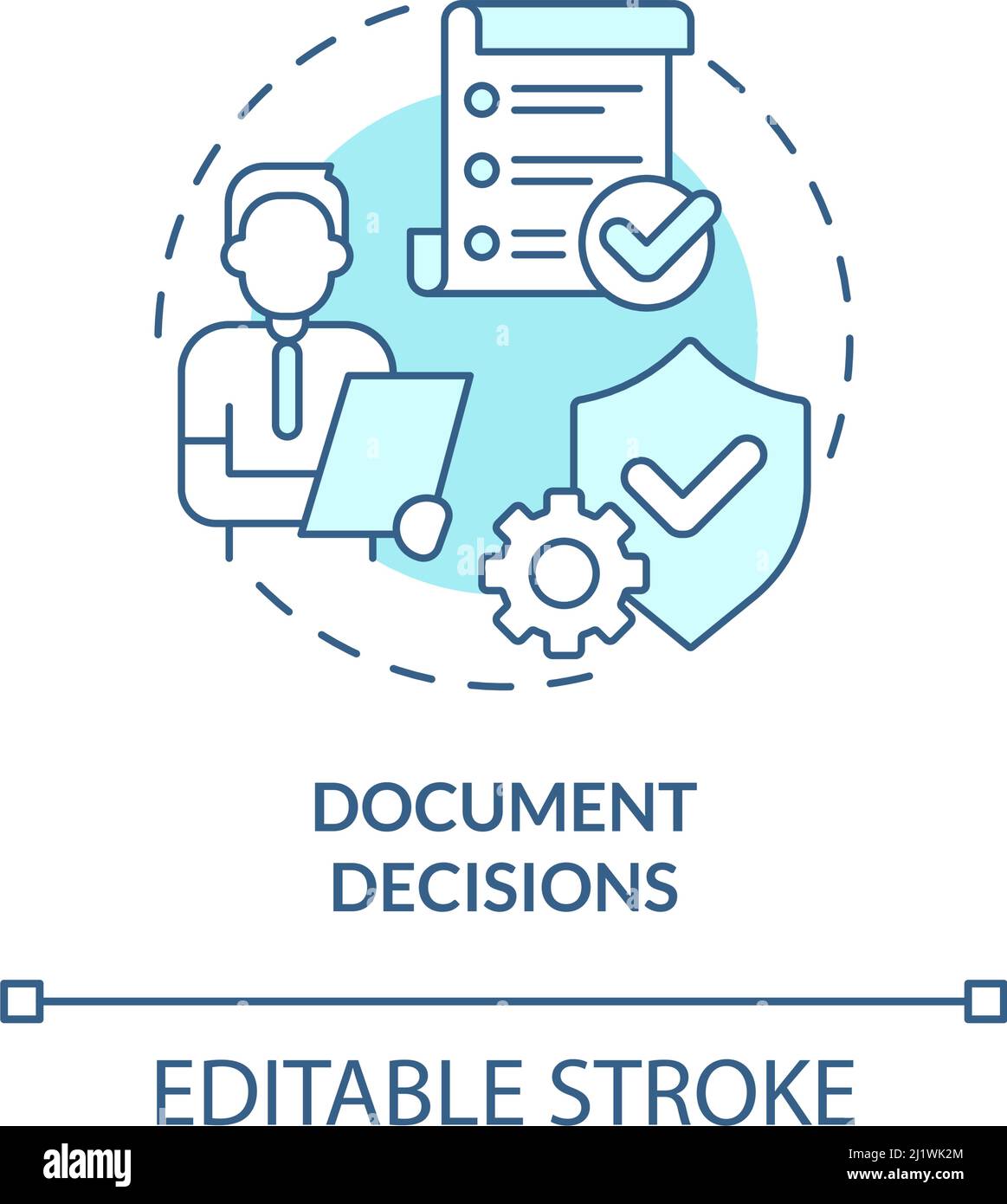 Document Decisions Turquoise Concept Icon Stock Vector Image And Art Alamy