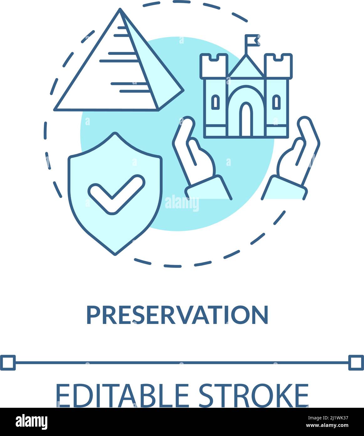 Preservation turquoise concept icon Stock Vector Image & Art - Alamy