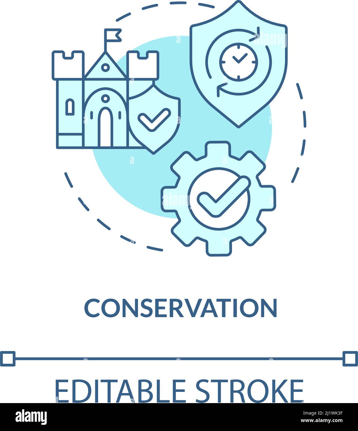 Conservation turquoise concept icon Stock Vector Image & Art - Alamy