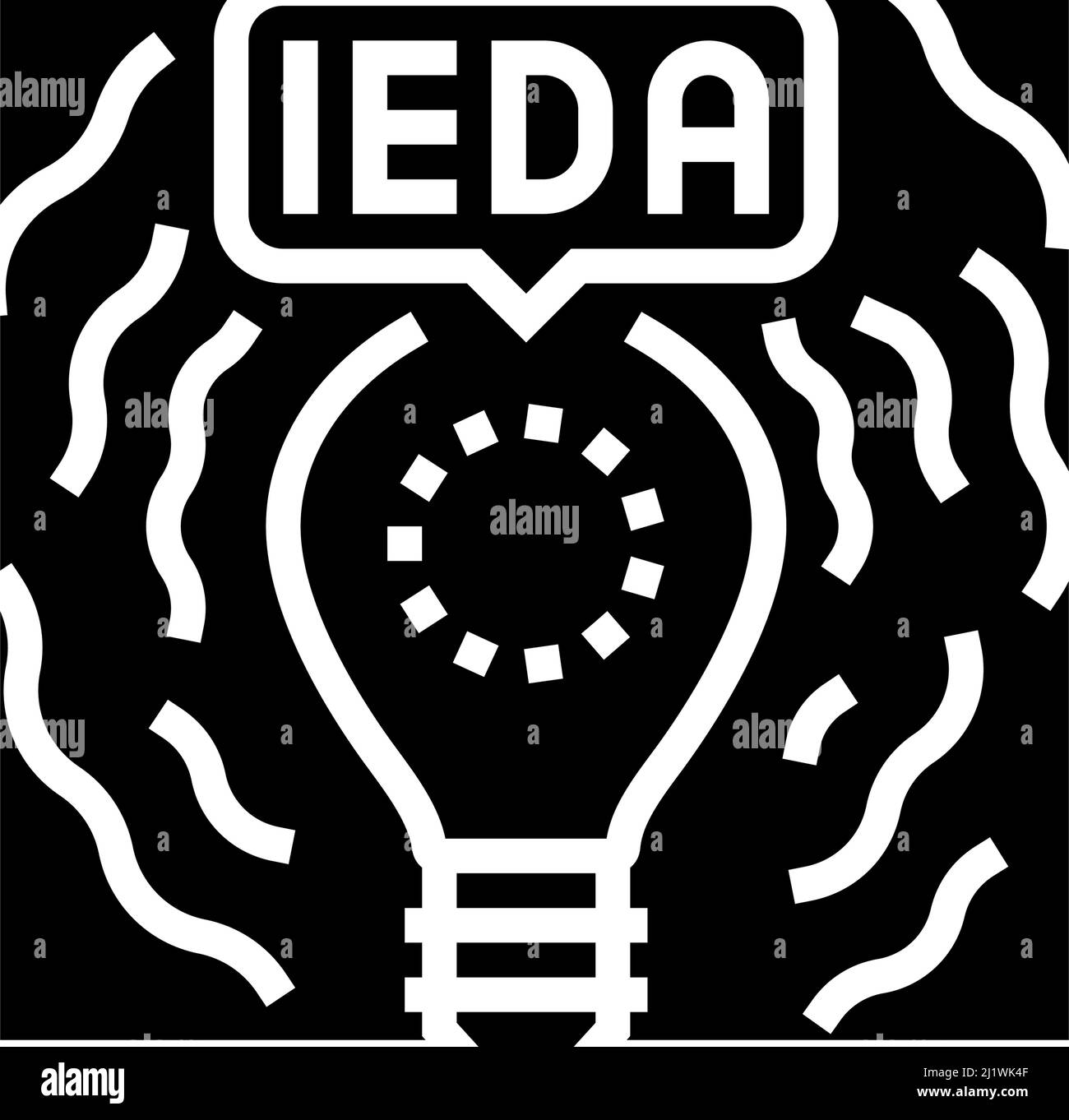 idea light bulb glyph icon vector illustration Stock Vector Image & Art - Alamy