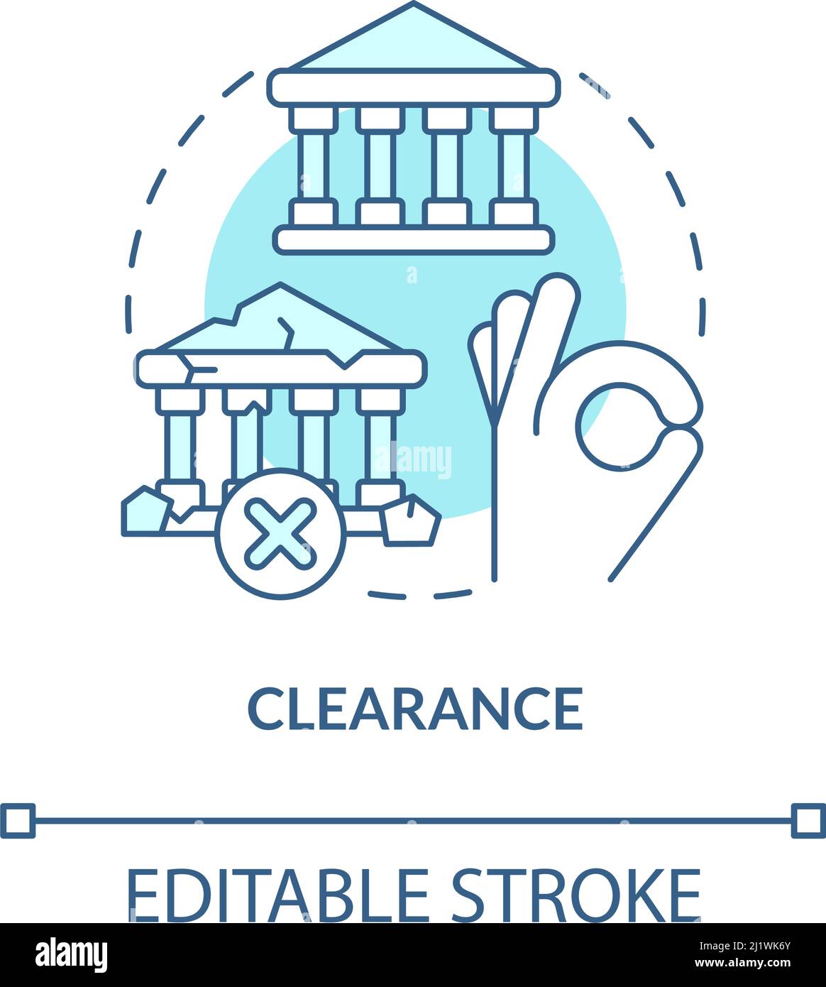 Clearance turquoise concept icon Stock Vector Image & Art - Alamy