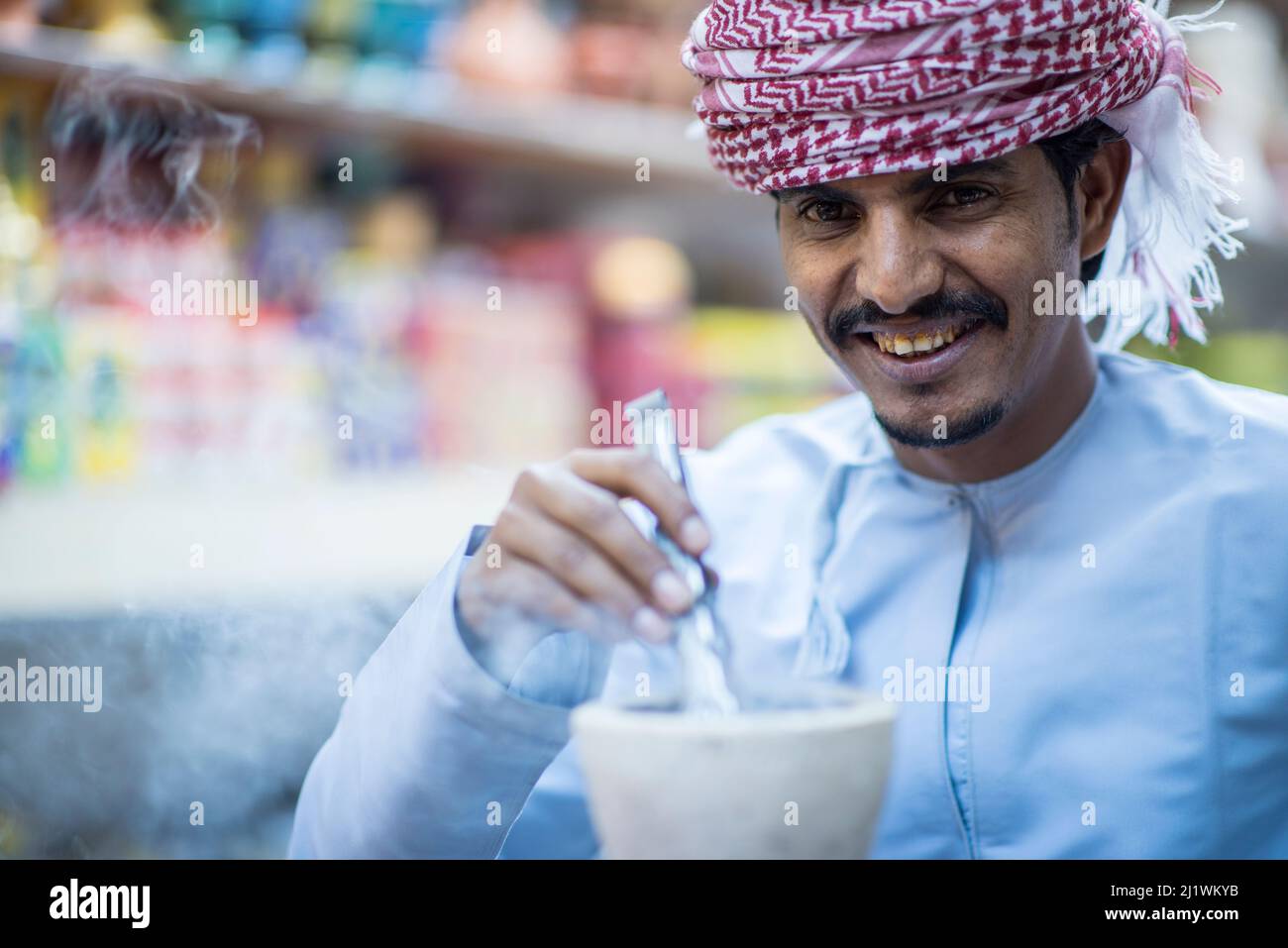 Muscat,Oman - March 05,2022 : Night views of the streets, shops and ...