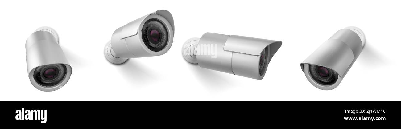 Security cam, cctv video camera, street observe surveillance equipment ...