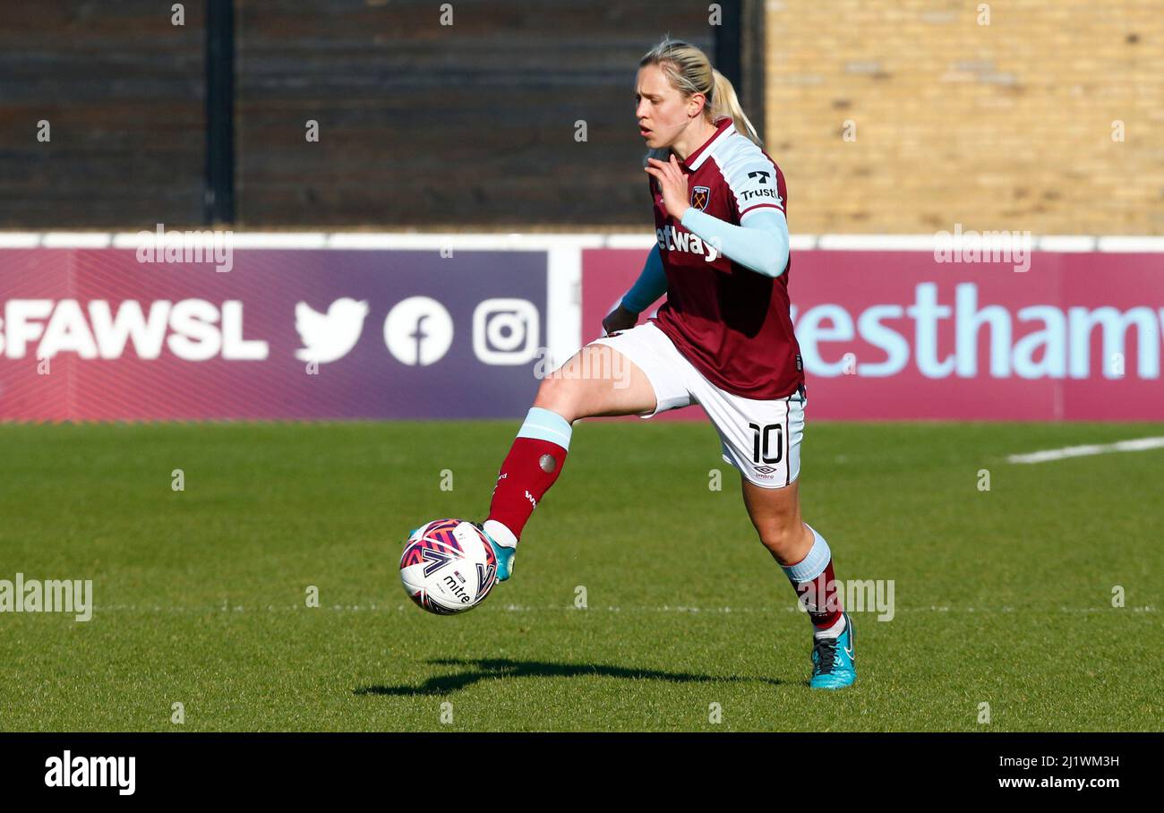 DAGENHAM, ENGLAND - MARCH 27: Katerina Svitkova of West Ham United WFC ...