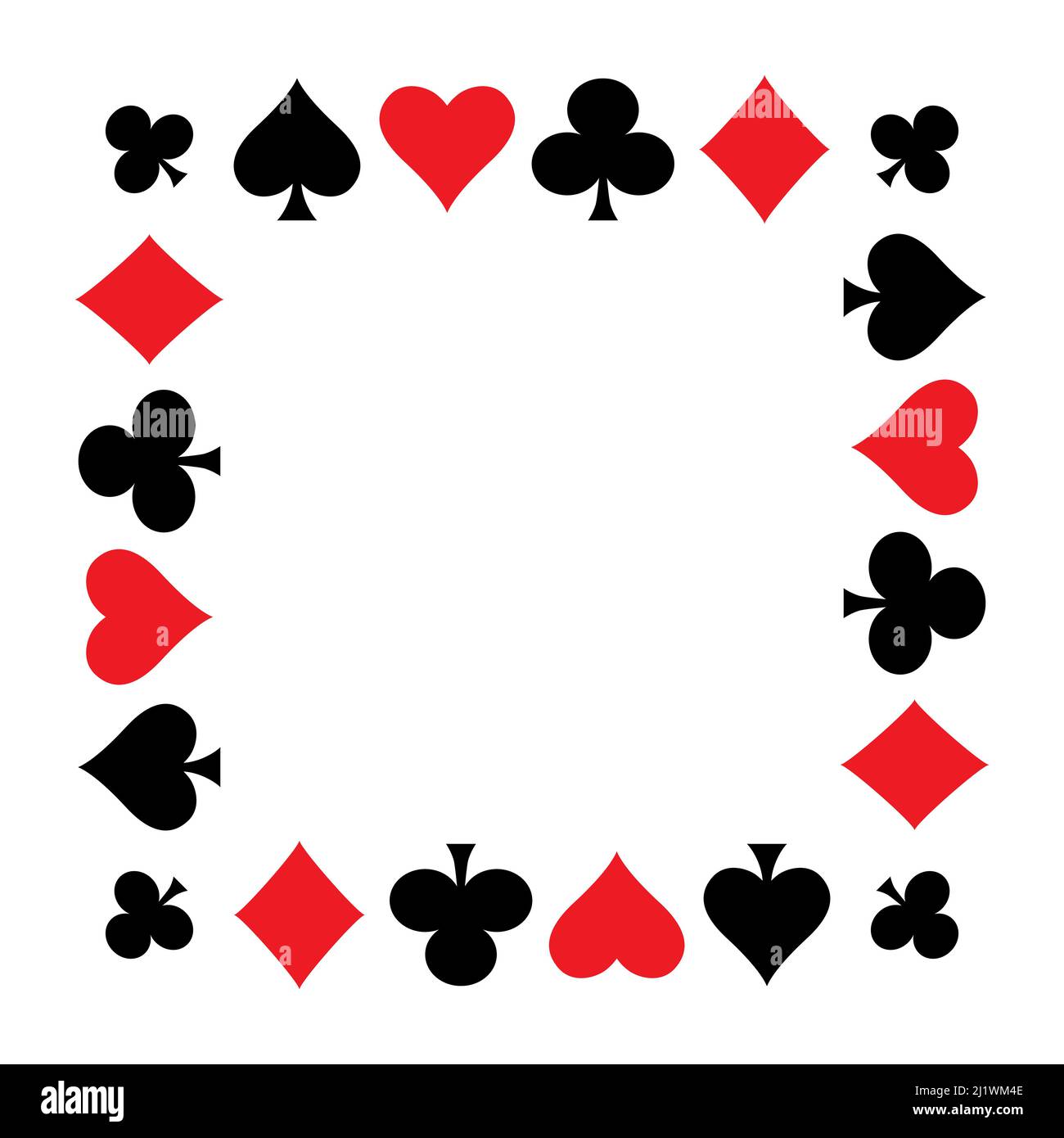 Card suits. Vector frame isolated on white Stock Vector Image & Art - Alamy
