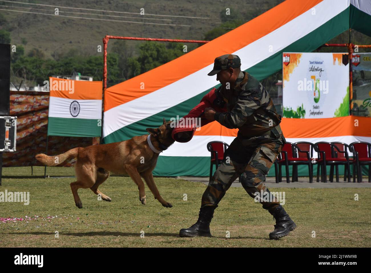 March 28, 2022, Poonch, Jammu and Kashmir, India: An Army man shows ...