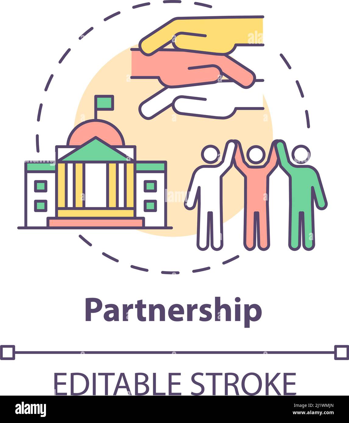 Partnership concept icon Stock Vector Image & Art - Alamy