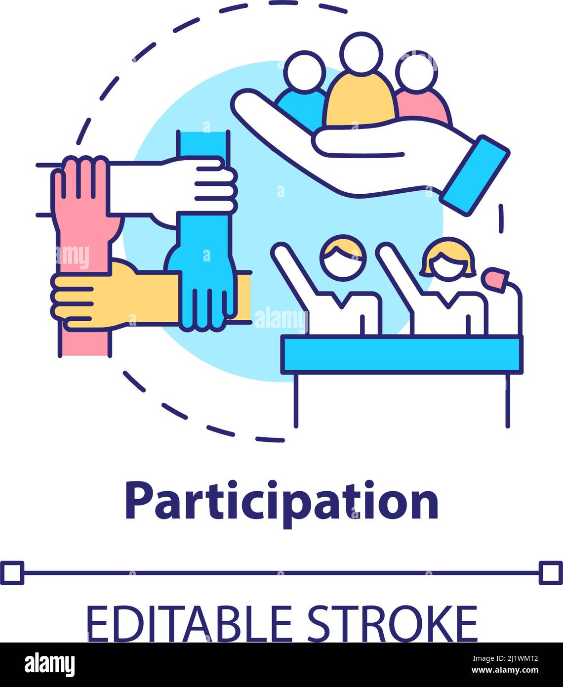 Participation concept icon Stock Vector Image & Art - Alamy