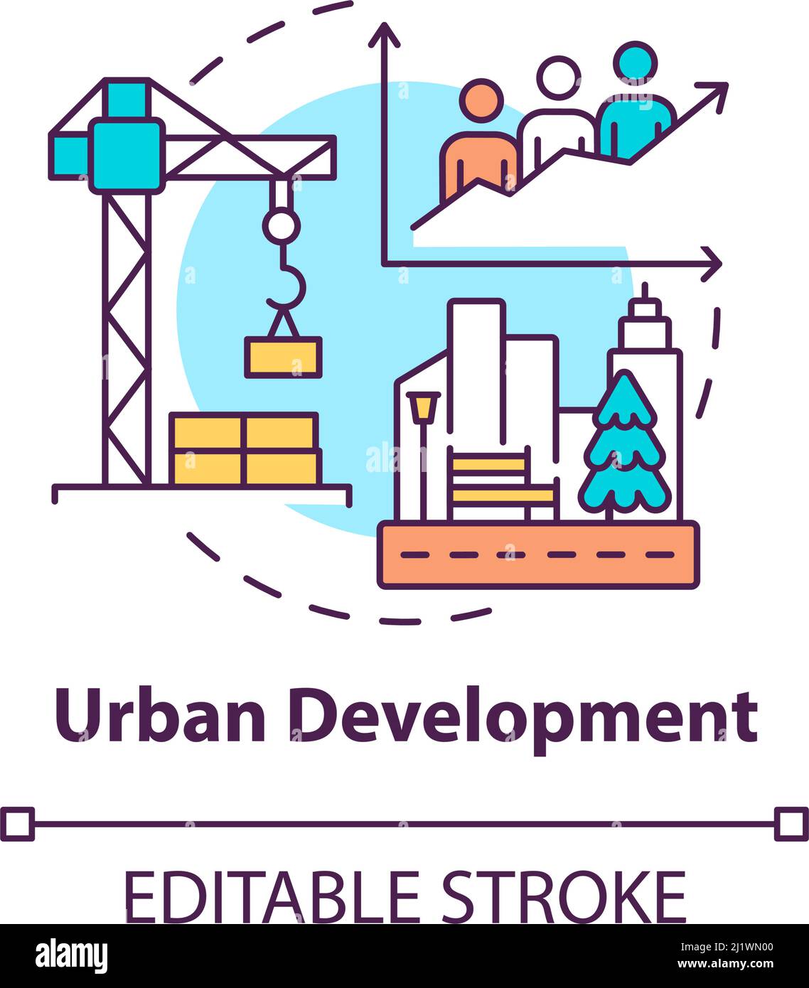 Urban development concept icon Stock Vector Image & Art - Alamy