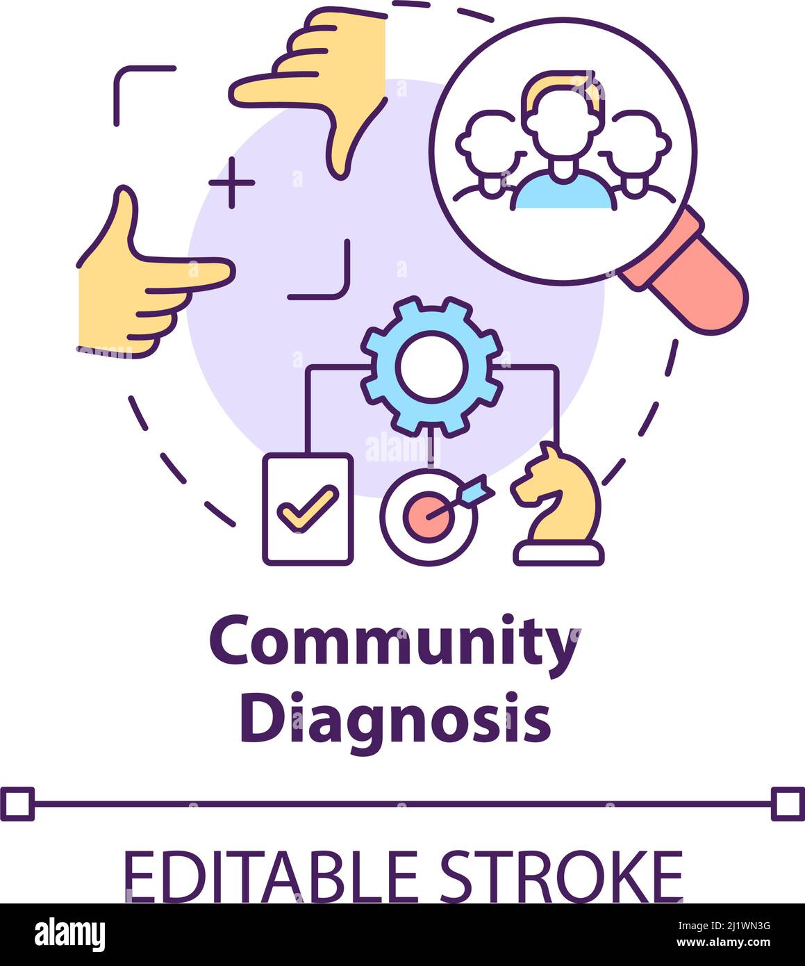 Community diagnosis concept icon Stock Vector Image & Art - Alamy
