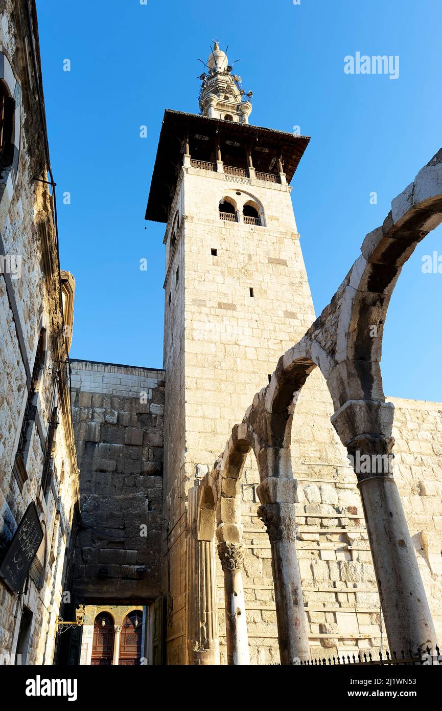 Syria. Damascus. The Umayyad Mosque (Great Mosque of Damascus Stock ...