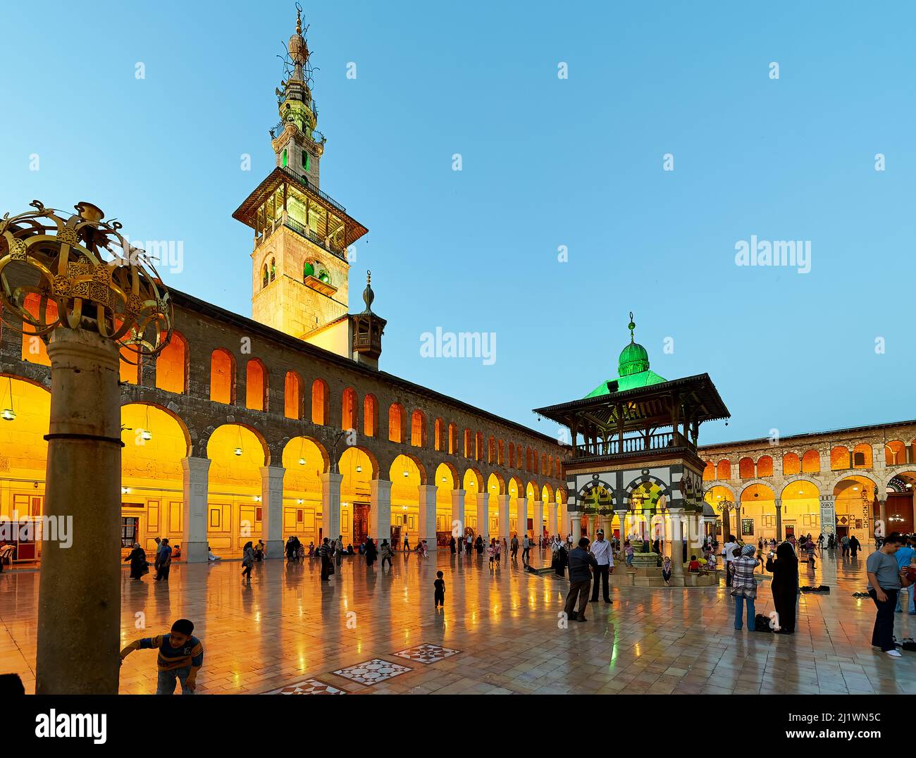 Syria. Damascus. The Umayyad Mosque (Great Mosque of Damascus Stock ...