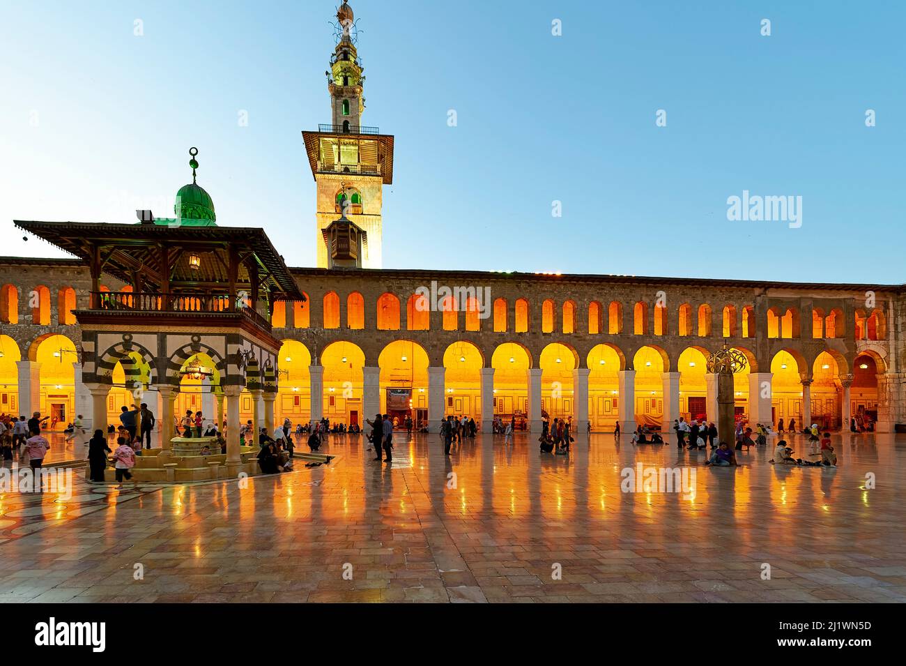 Syria. Damascus. The Umayyad Mosque (Great Mosque of Damascus Stock ...
