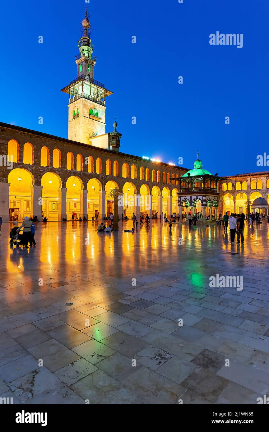 Syria. Damascus. The Umayyad Mosque (Great Mosque of Damascus Stock ...
