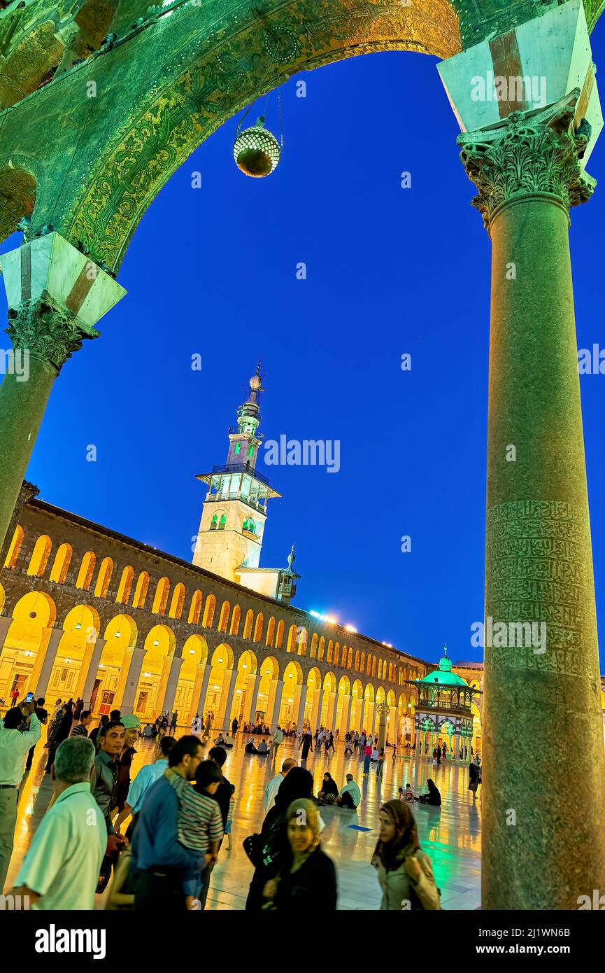 Syria. Damascus. The Umayyad Mosque (Great Mosque of Damascus Stock ...