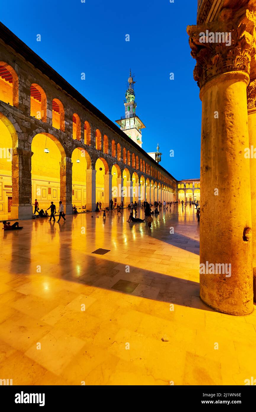 Syria. Damascus. The Umayyad Mosque (Great Mosque of Damascus Stock ...