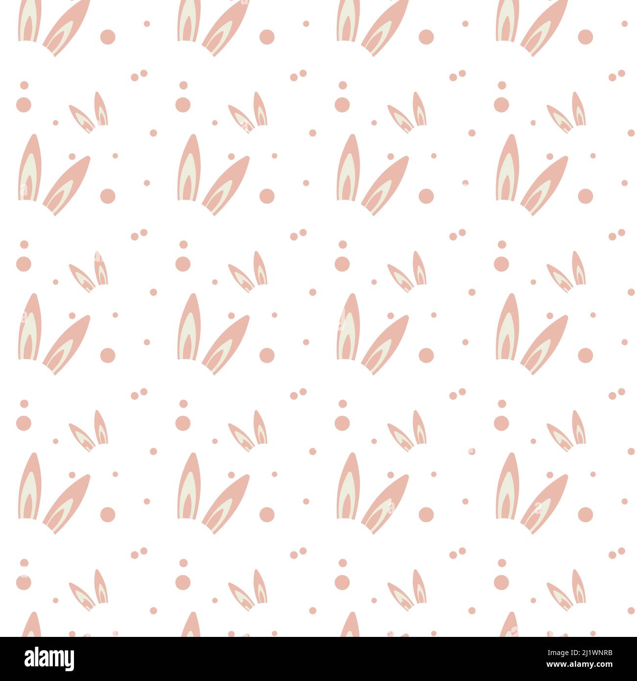 Cute white rabbit, bunny, seamless pattern, little princess. Girlish ...