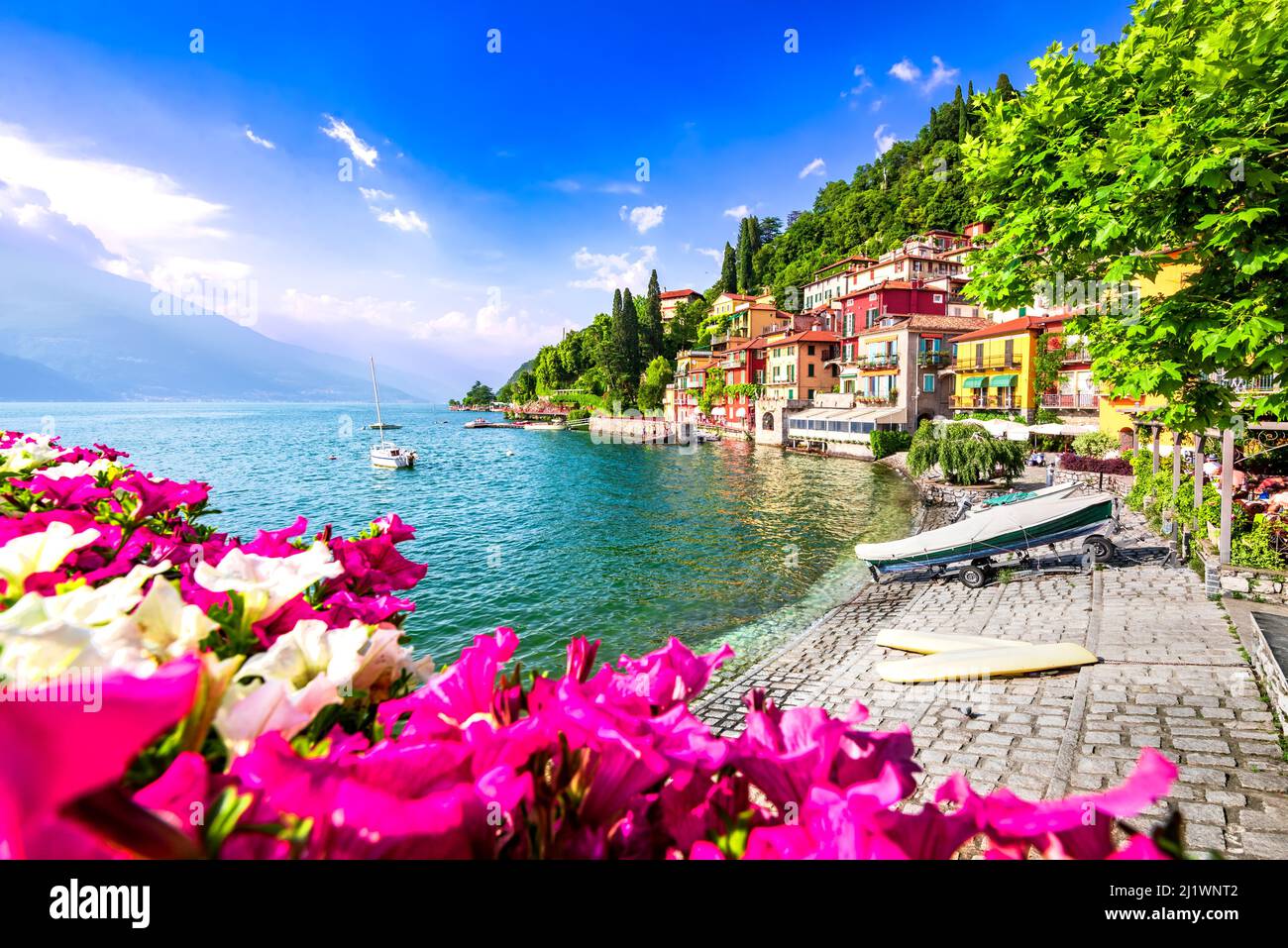Varenna, Lake Como - Holiday in Italy. View of the most beautiful ...