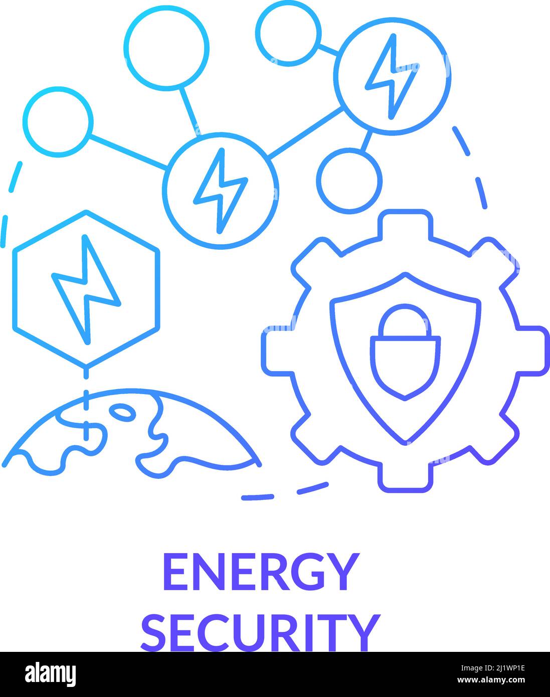 Energy security blue gradient concept icon Stock Vector Image & Art - Alamy