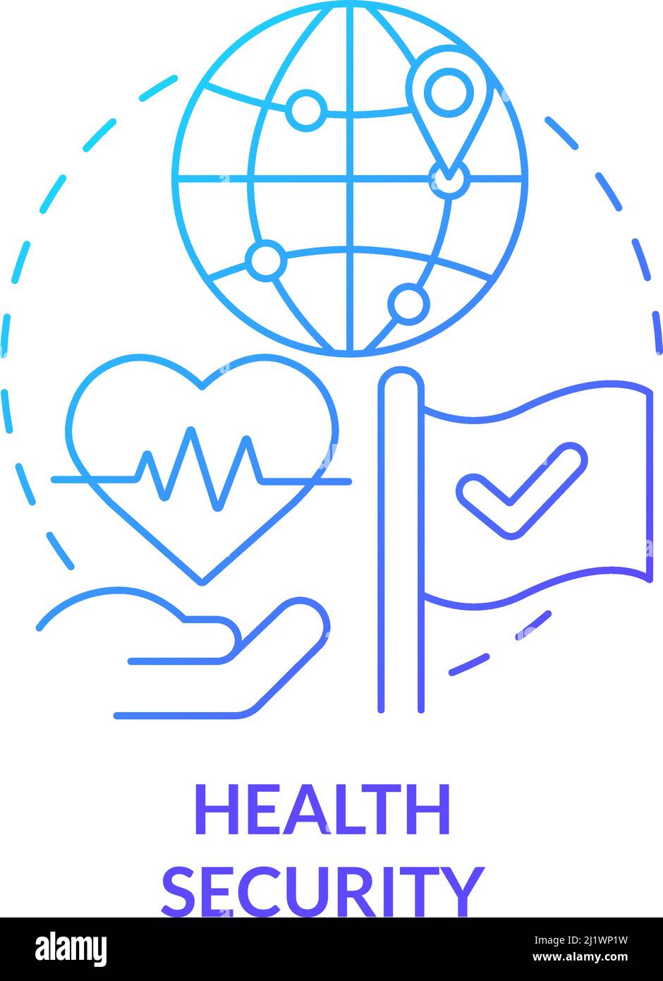 Health security blue gradient concept icon Stock Vector Image & Art - Alamy