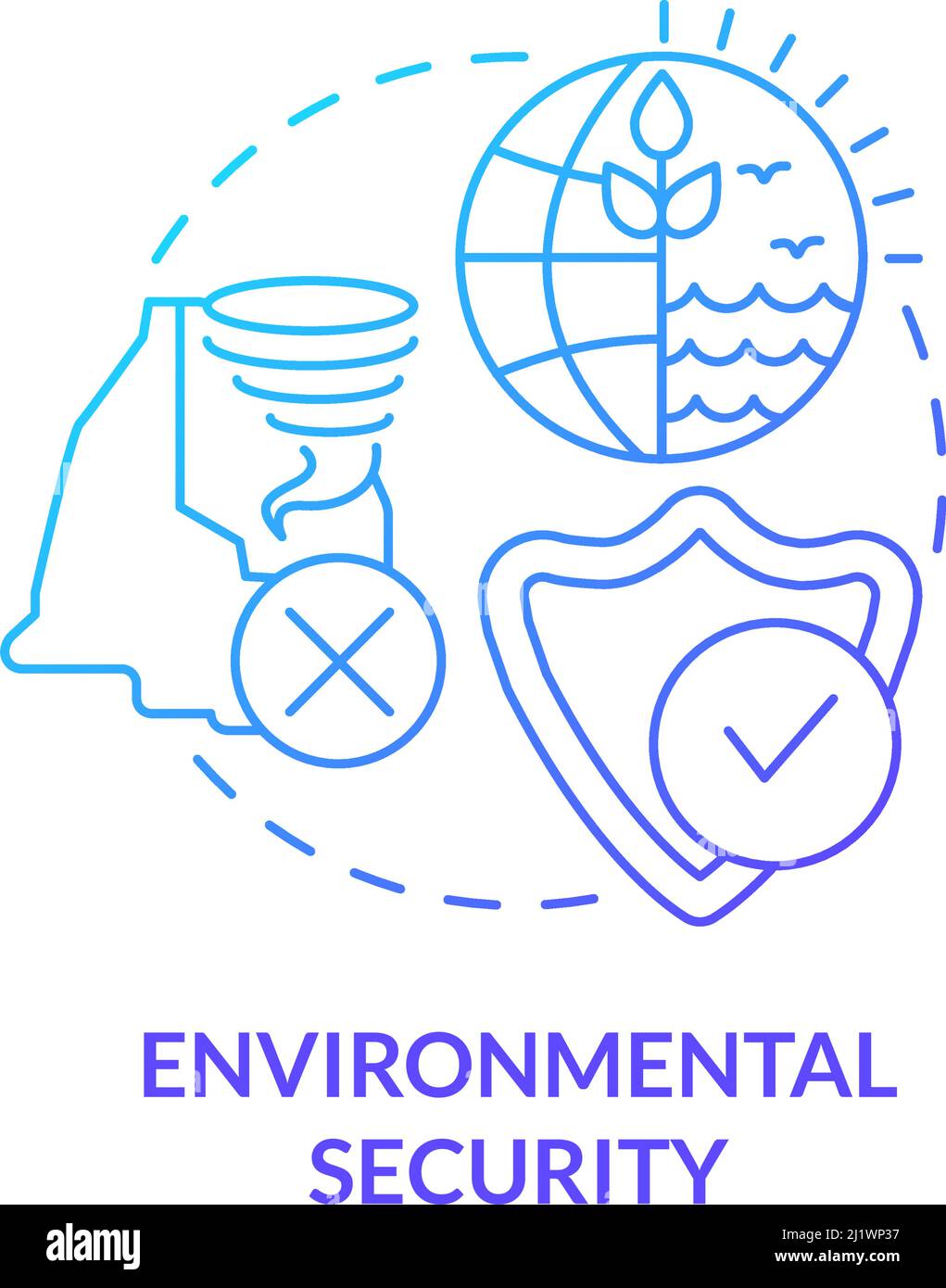 Environmental security blue gradient concept icon Stock Vector Image & Art - Alamy