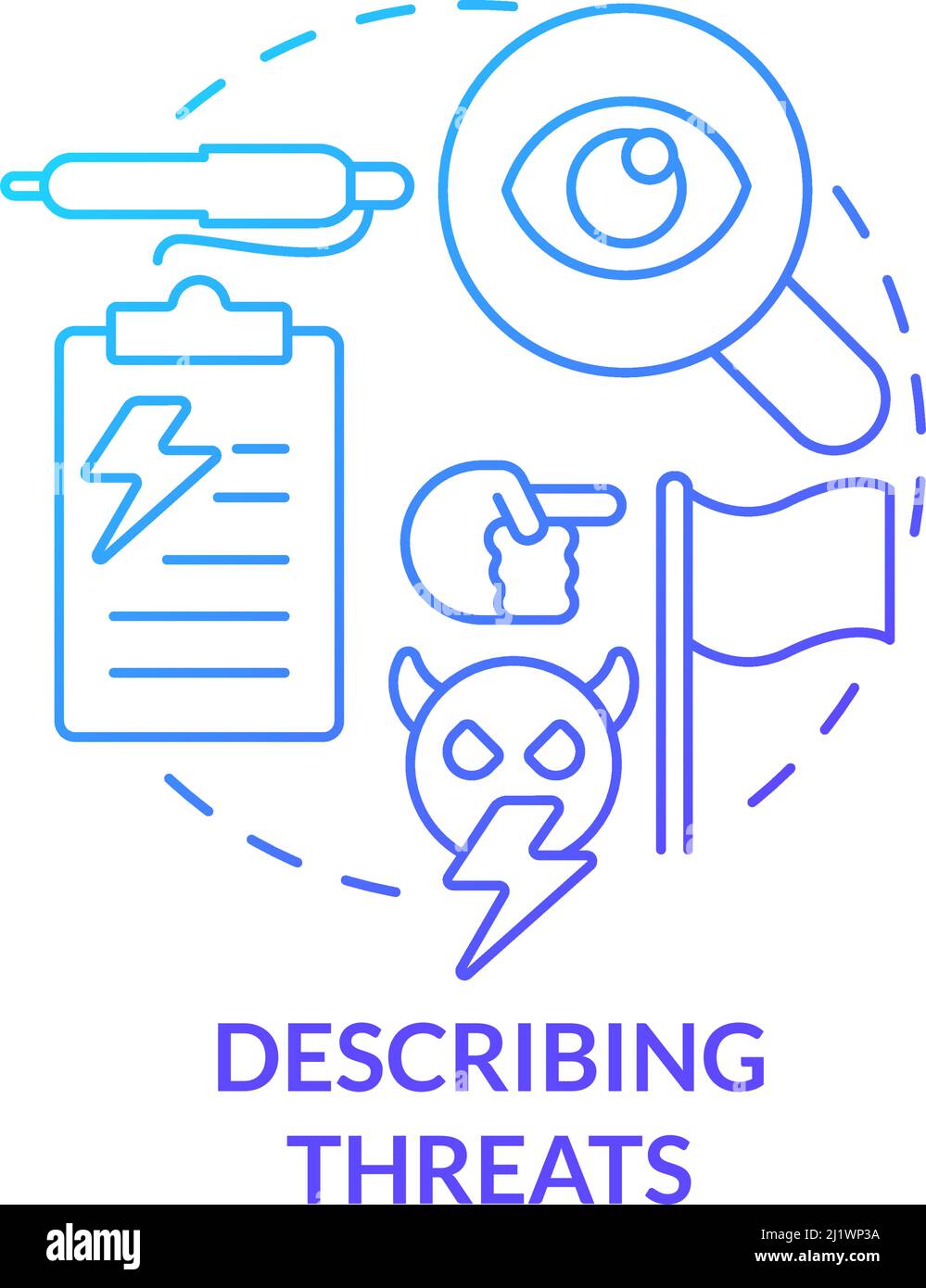 Describing threats blue gradient concept icon Stock Vector Image & Art ... Describing threats blue gradient concept icon Stock Vector Image & Art ...