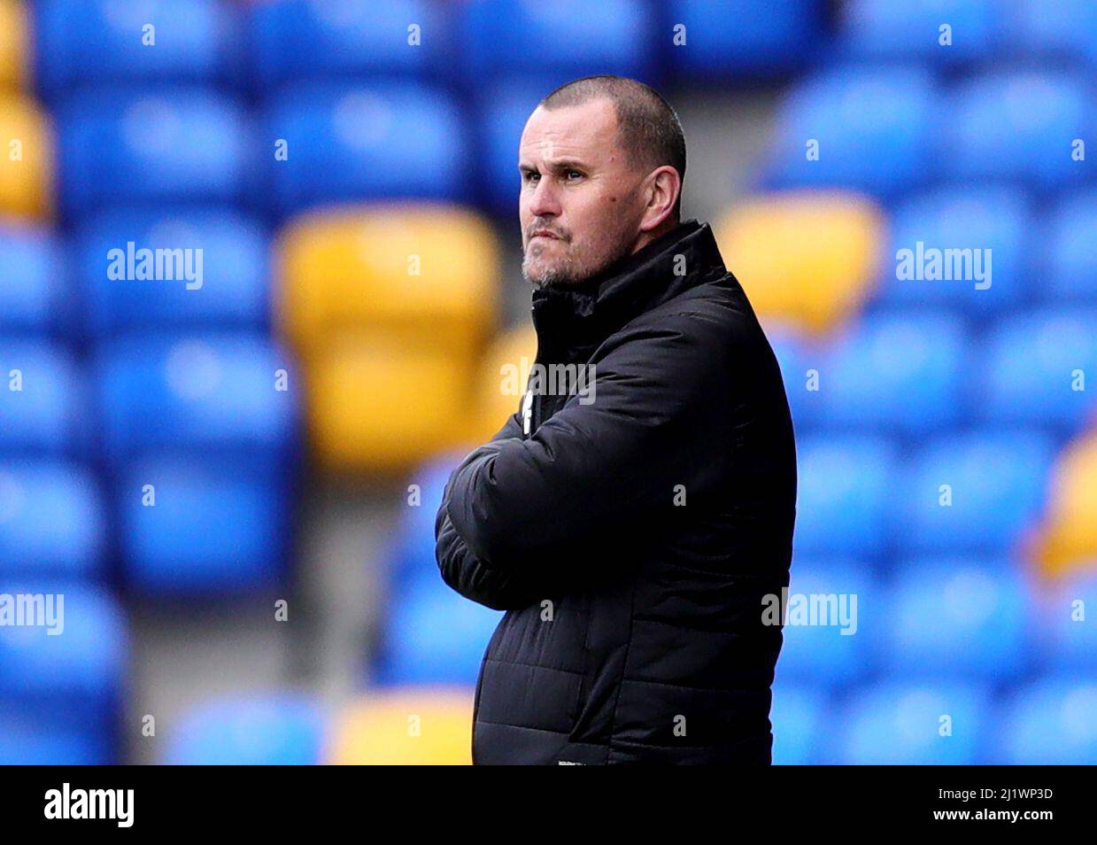 File photo dated 27-03-2021 of AFC Wimbledon manager Mark Robinson. AFC ...