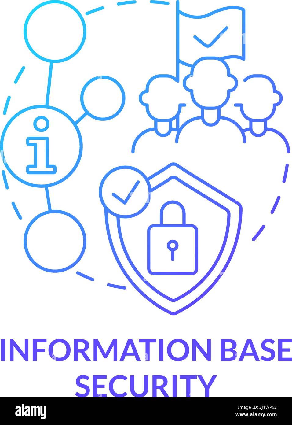 Information base security blue gradient concept icon Stock Vector Image ...