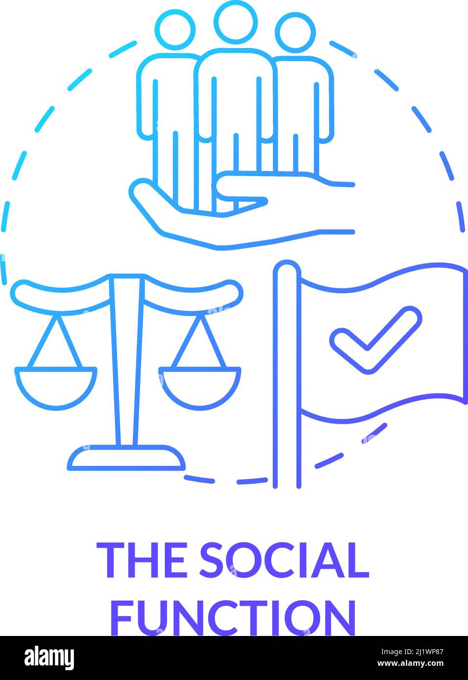 Social function blue gradient concept icon Stock Vector Image & Art - Alamy