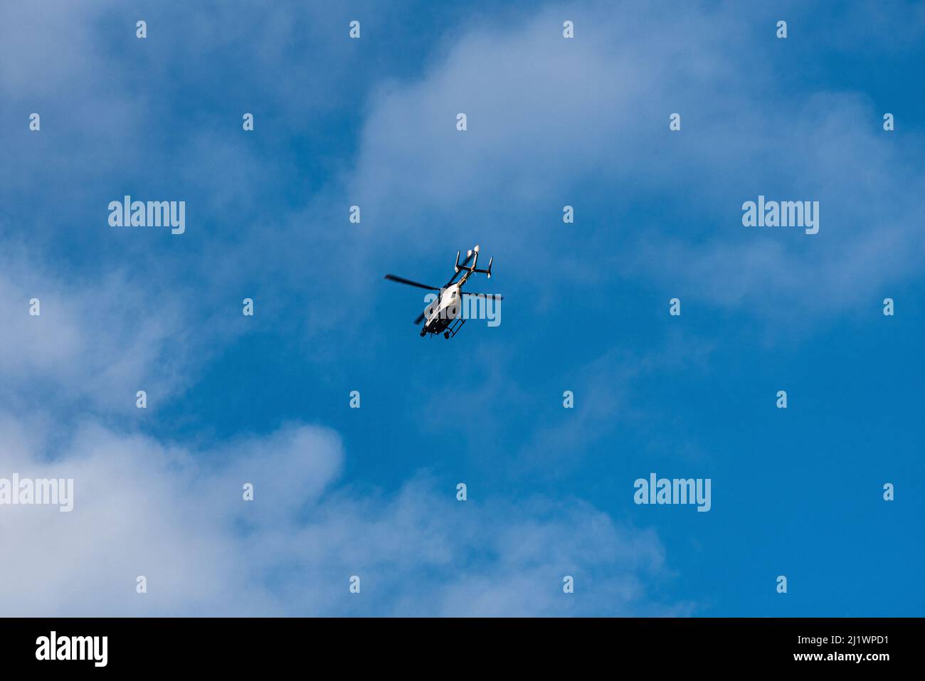 A police aviation aircraft in flight Stock Photo - Alamy