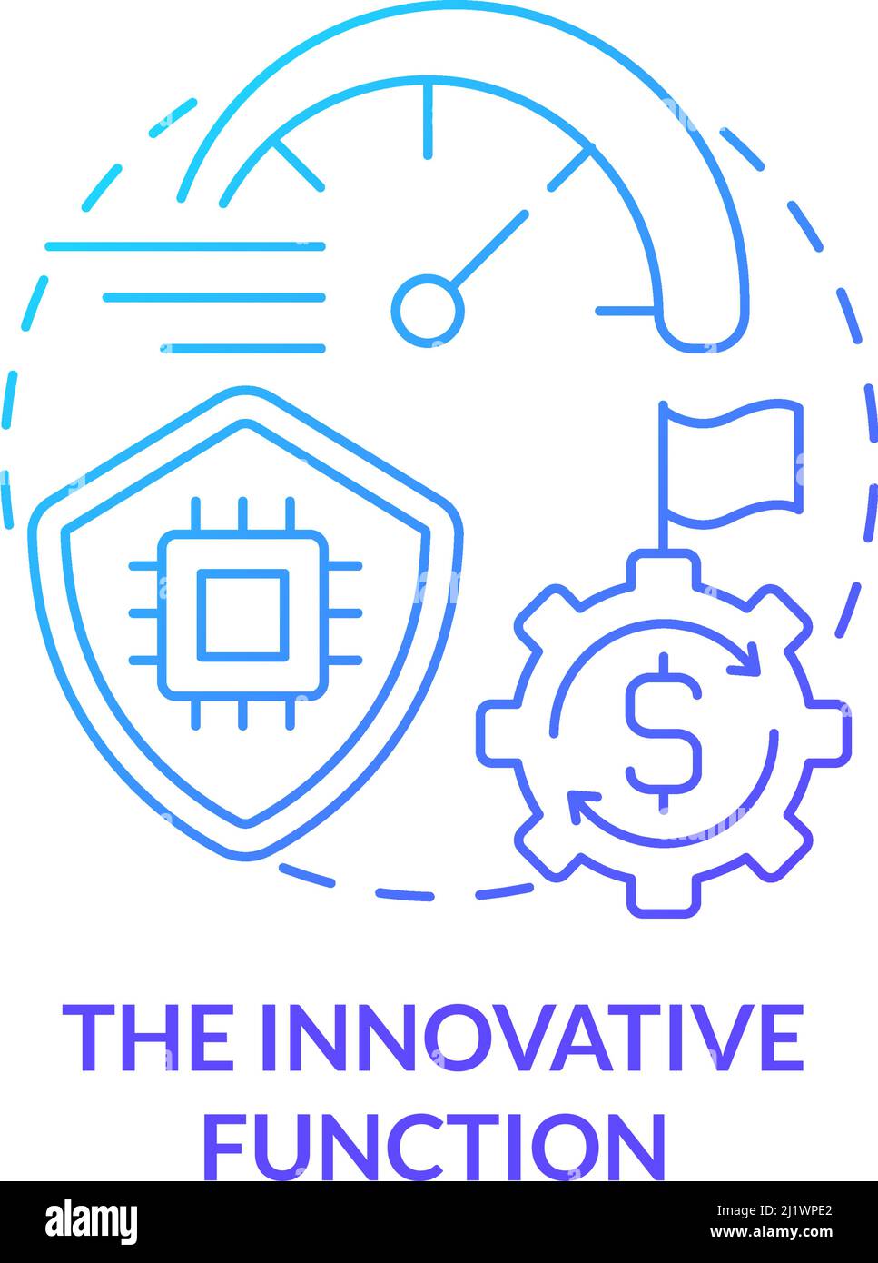 Innovative function blue gradient concept icon Stock Vector Image & Art ...