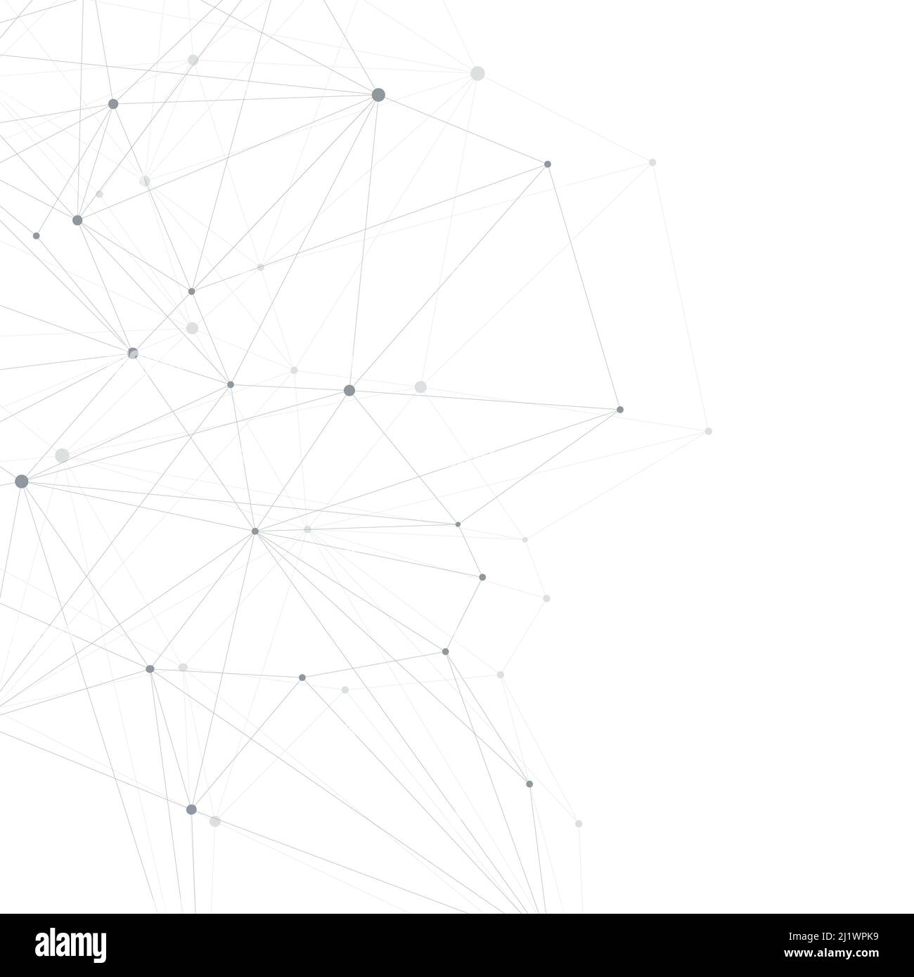 Abstract Polygonal Background With Connected Lines And Dots Minimalistic Geometric Pattern