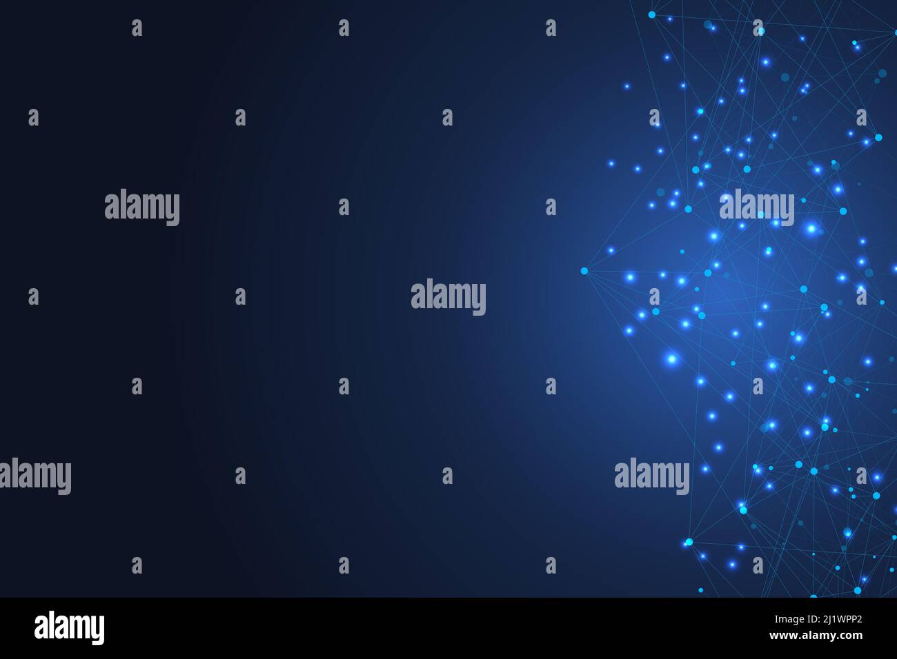 Geometric connected background lines and dots. Simple technology ...