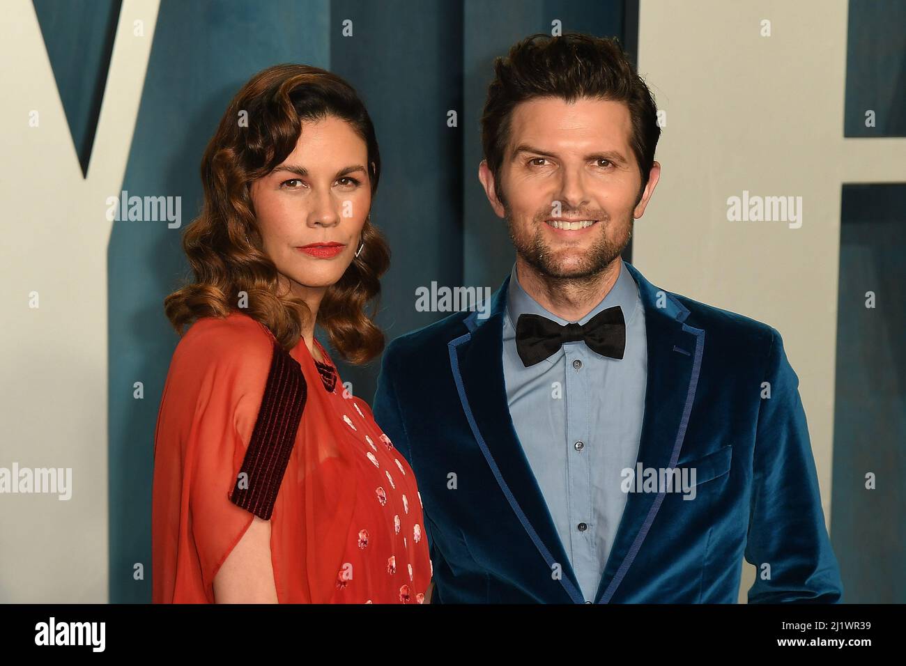 Beverly Hills, USA. 27th Mar, 2022. Naomi Scott, Adam Scott attend the 2022 Vanity Fair Oscar ...