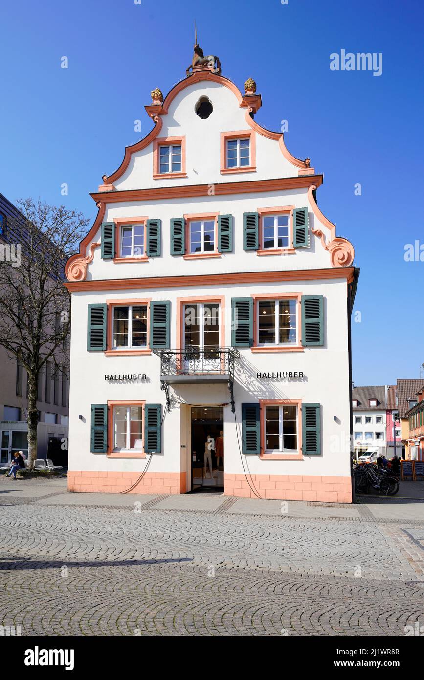 Historical building in Offenburg. Offenburg is a city located in the ...
