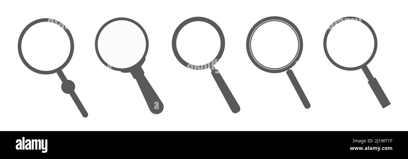 Set of magnifying glass icons. Magnifier sign set. Search icon Concept ...