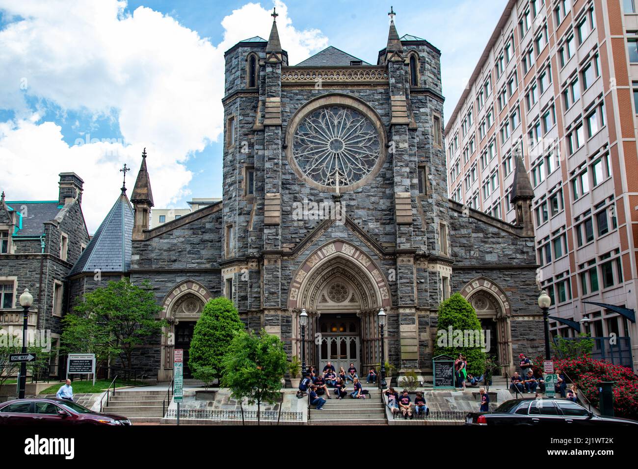 A the facade of St Patrick's church in Washington DC, USA Stock Photo ...