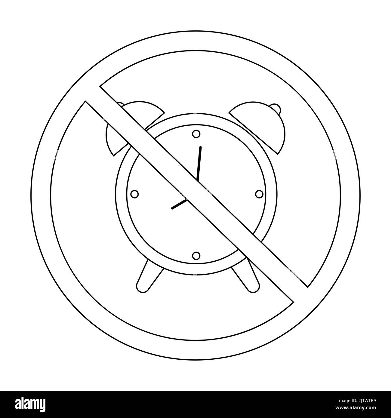 Crossed alarm clock Stock Vector Images - Alamy