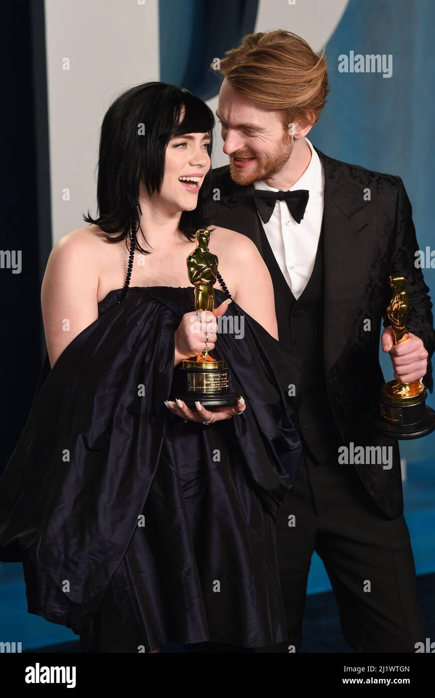 March 27th, 2022, Los Angeles, USA. Billie Eilish and Finneas O'Connell ...