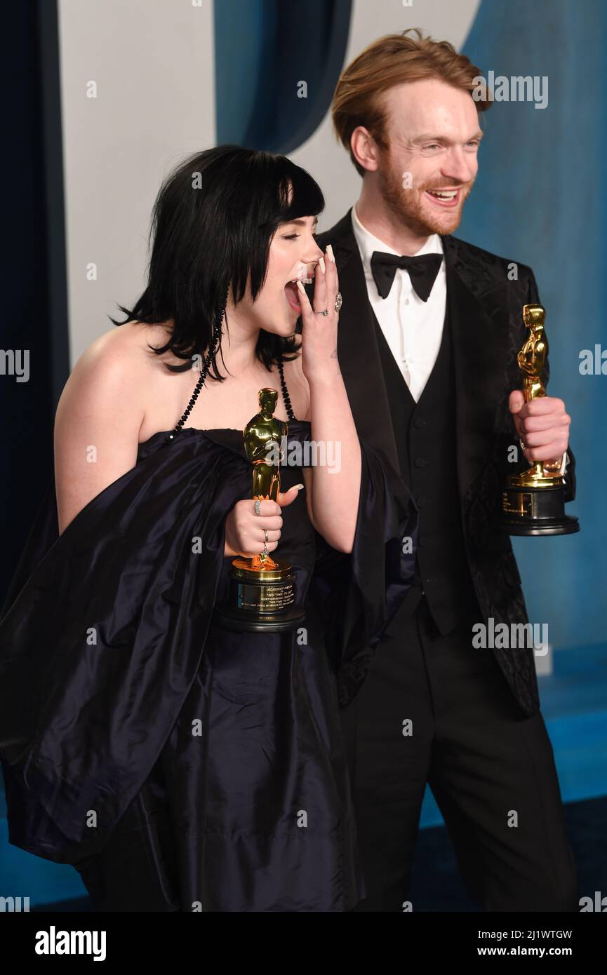 March 27th, 2022, Los Angeles, USA. Billie Eilish and Finneas O'Connell ...