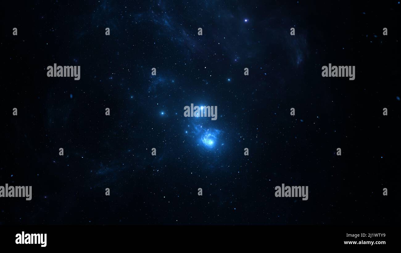 Panorama Space scene with planets, stars and galaxies. Banner template ...