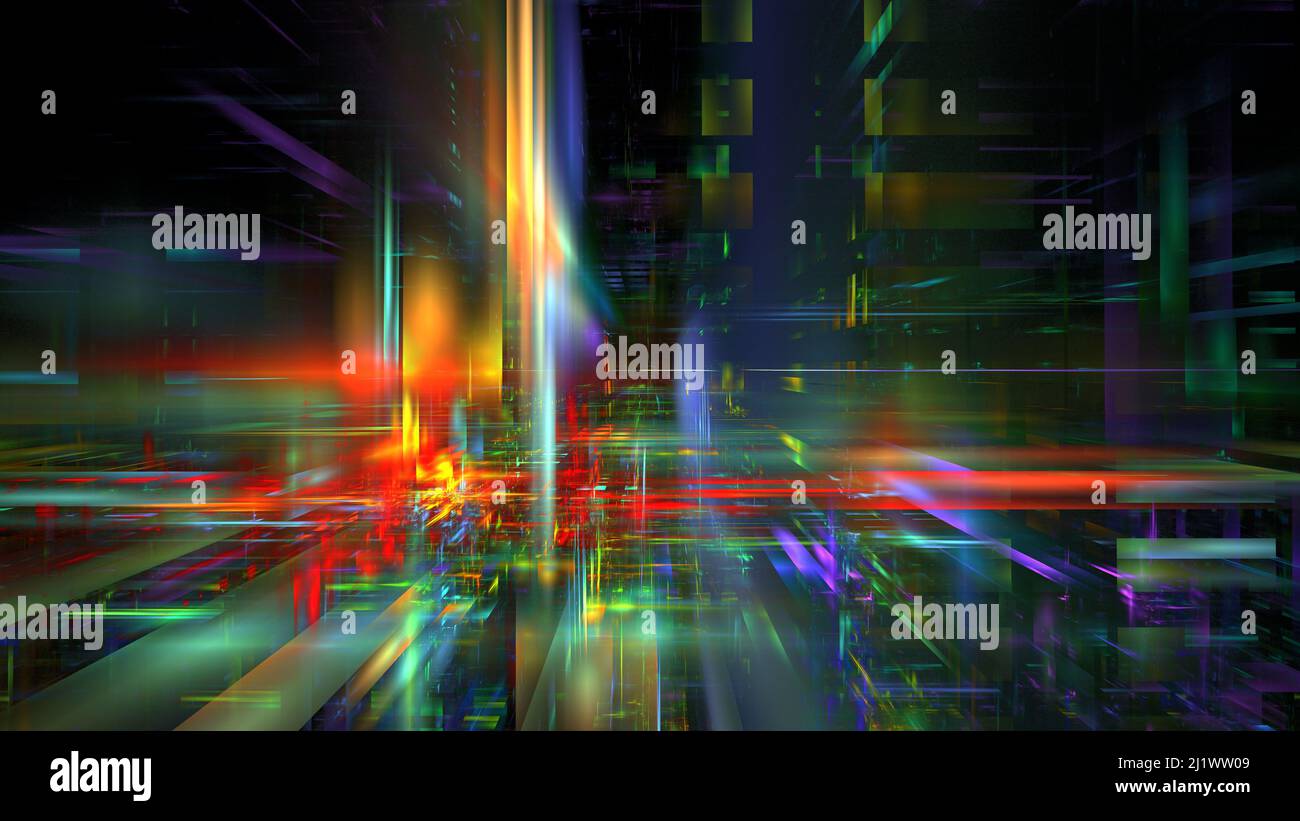 Abstract 3d space, design elements. Digital technologies and data ...