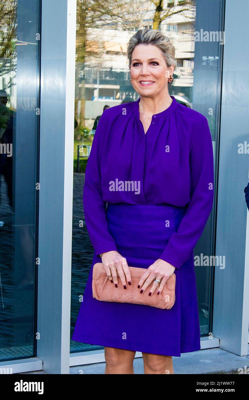Rotterdam, Netherlands . 28th Mar, 2022. Queen Maxima of The Netherlands arrives at the Kunsthal ...